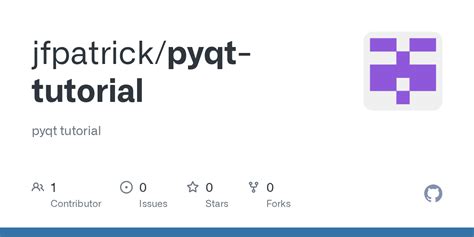 GitHub Jfpatrick Pyqt Tutorial Pyqt Tutorial