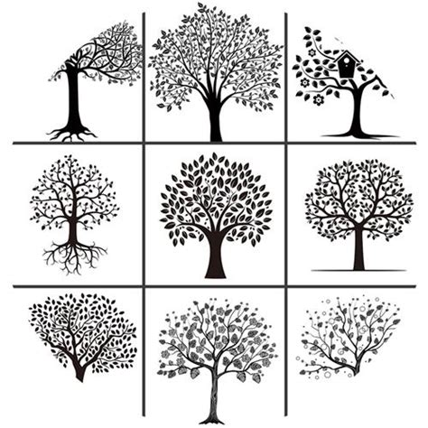 树矢量图黑白 矢量图黑白 矢量图叶子 第2页 大山谷图库