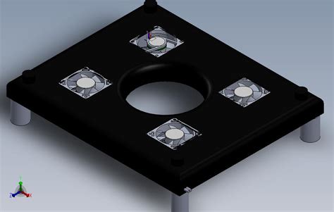 笔记本电脑散热台 SOLIDWORKS 2013 模型图纸免费下载 懒石网