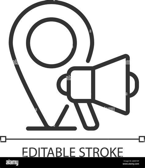 Local Marketing Pixel Perfect Linear Icon Stock Vector Image And Art Alamy