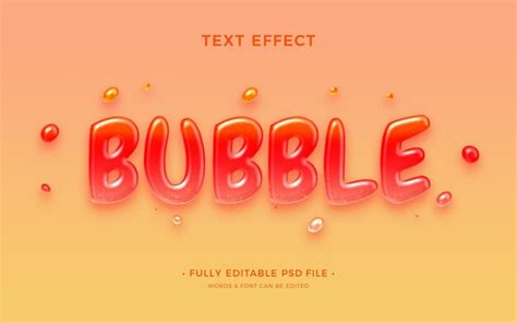 Premium Psd Bubble Text Effect Premium Psd Bubble Text Effect