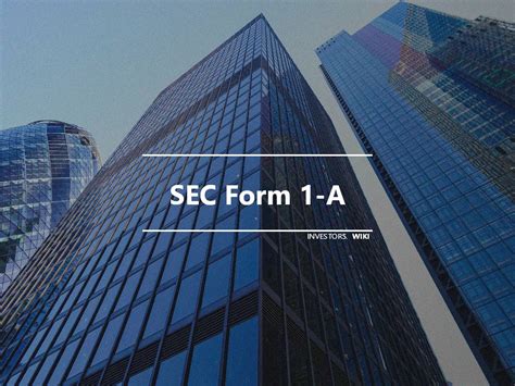 Sec Form 1 A Investors Wiki