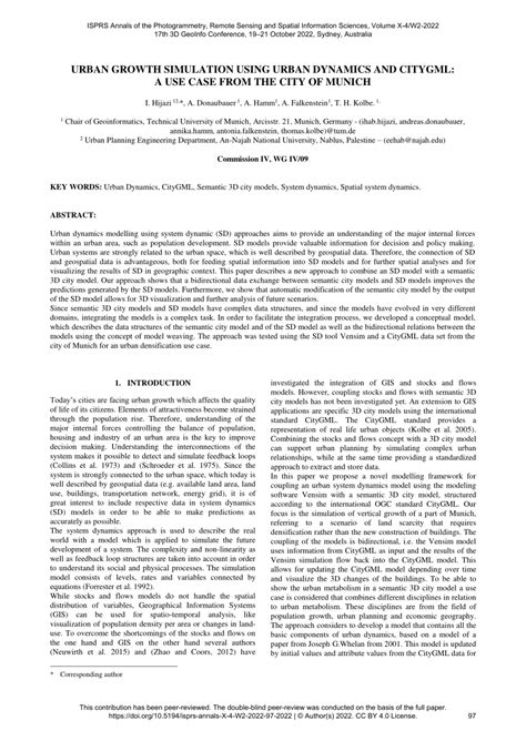 Pdf Urban Growth Simulation Using Urban Dynamics And Citygml A Use