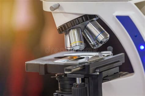Close Up Microscope Equipment For Research Experiments Stock Image Image Of Biopsy Optical