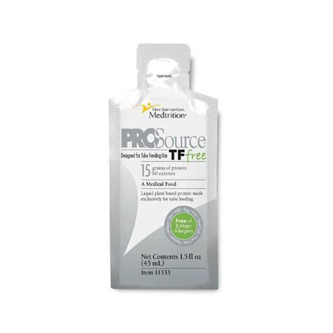 Prosource Tf Free Tube Feeding Formula Unflavored Unflavored Protein Liquid 1 5 Oz Serving Size