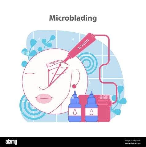 Microblading Procedure Illustration Showcasing Precise Eyebrow Enhancement Semi Permanent