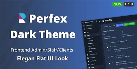 Perfex Crm Dark Theme ⠀ Note This Is Not A Standalone Theme The Theme Module Requires Perfex