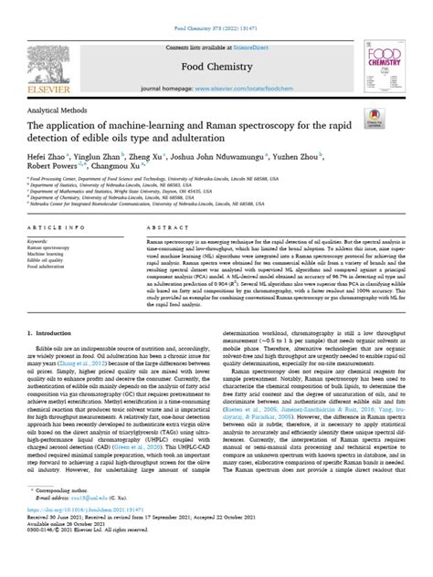 Adulteration Pdf Principal Component Analysis Machine Learning
