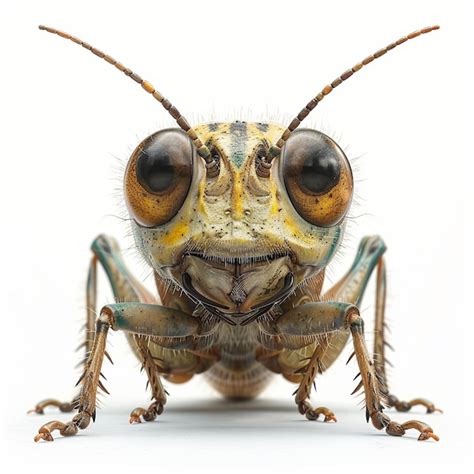 Closeup Grasshopper Photo With Textured Body Delicate Legs Premium Ai Generated Image