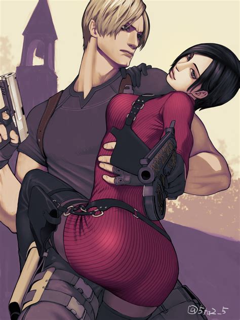 Leon S Kennedy And Ada Wong Resident Evil And 2 More Drawn By 5tatsu