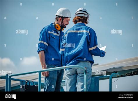 Solar Engineers Visually Examine Panel Arrays On Farm Sites Using