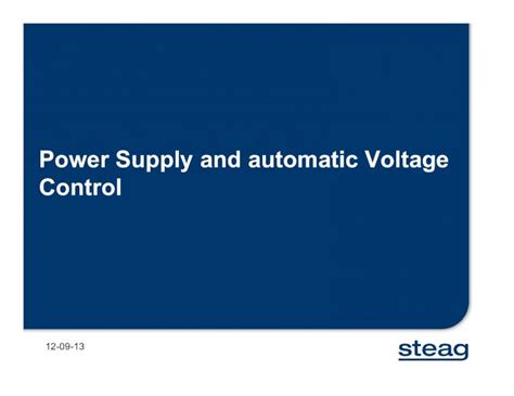 Pdf Power Supply And Automatic Voltage · Pdf Fileavc Automatic Voltage Control A Varies The