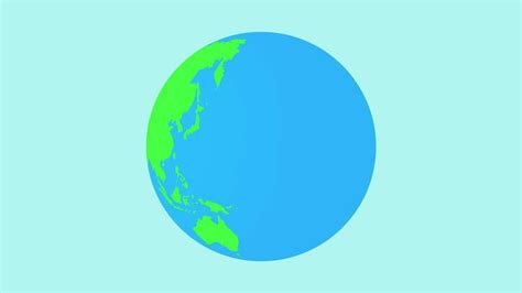 Flat Rotating Earth Animationflat Design 25027565 Stock Video At Vecteezy