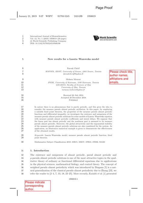 Pdf New Results For A Lasota Wazewska Model