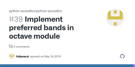 Implement Preferred Bands In Octave Module · Issue 39 · Python Acousticspython Acoustics · Github