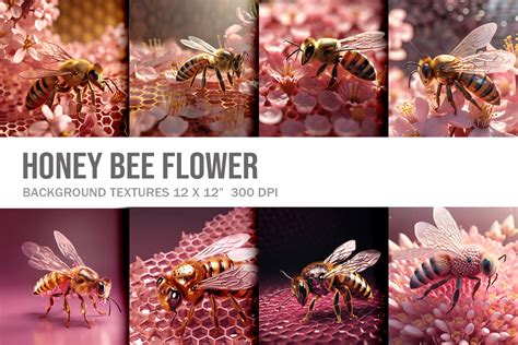 Honey Bees Comb Background