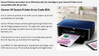 Canon Error Code E Pptx