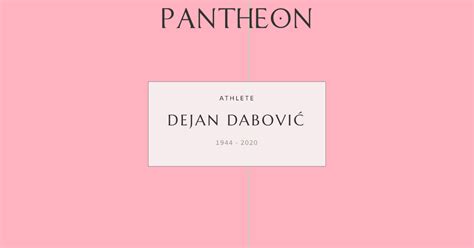 Dejan Dabović Biography Pantheon