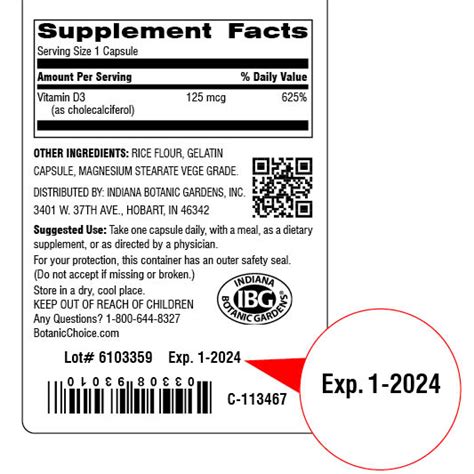 Botanic Choice ManufacturedvsExpiration