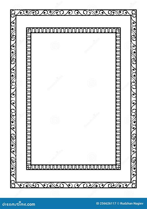 Decorative Linear Frame Stock Illustration Illustration Of Vintage