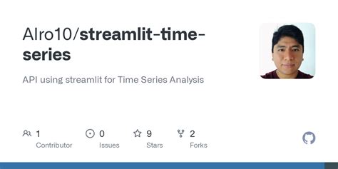 Github Alro10streamlit Time Series Api Using Streamlit For Time Series Analysis