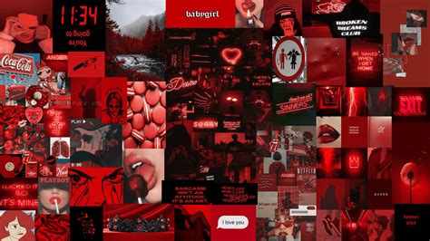 Red Pc Wallpaper Aesthetic