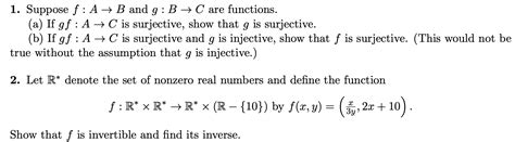 solved 1 suppose f a→b and g b→c are functions a if