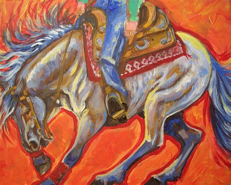 Blue Roan Reining Horse Spin Painting By Jenn Cunningham Fine Art America