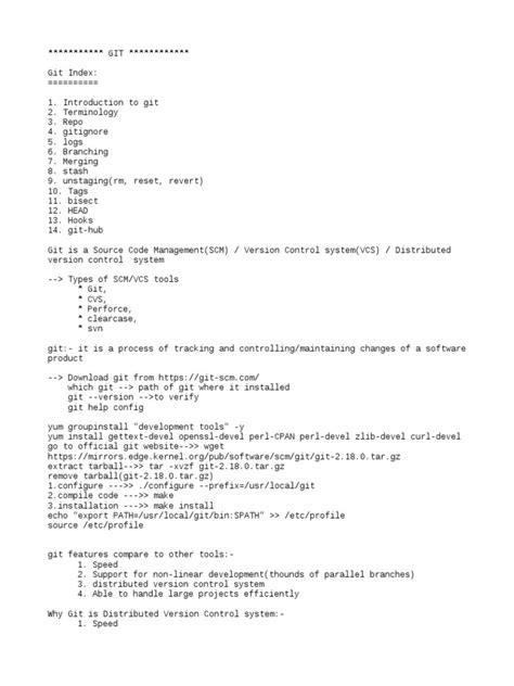 Git Notes Pdf Version Control Computer File