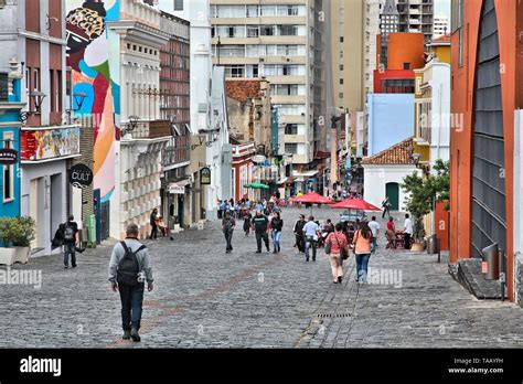 Curitiba Brazil October 7 2014 People Visit The Old Town Of