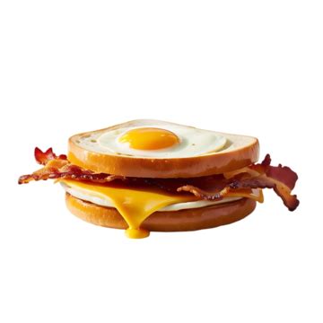 A Toasted Sandwich Featuring Crispy Bacon Sunny Side Up Egg And Runny