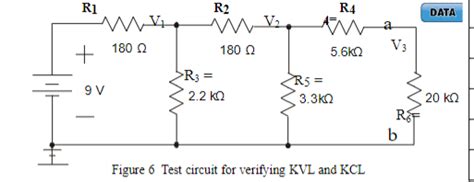 Solved Figure Test Circuit For Verifying KVL And KCL Chegg Com