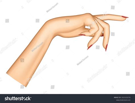 Female Pointing Hand Isolated On White Stock Vector Royalty Free Shutterstock