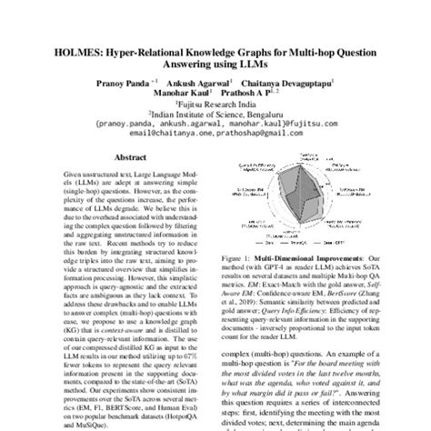 Holmes Hyper Relational Knowledge Graphs For Multi Hop Question Answering Using Llms Acl