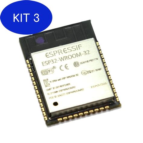 kit 3 módulo esp32 wifi e bluetooth esp wroom 32 em promoção na americanas