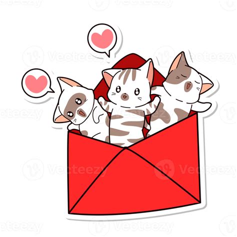 Cute Cat Cartoon Sticker 11811667 Png