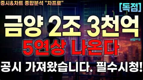 금양 주가전망 2조 3천억 독점계약체결 공시확인까지 필수시청 금양 금양주가전망 차프로 세력주연구소차프로 Youtube