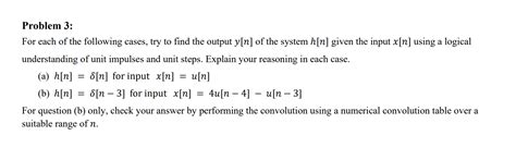 Solved Problem 3 For Each Of The Following Cases Try To