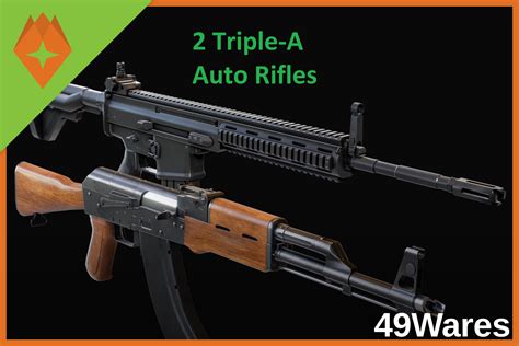 Pbr Automatic Rifles Pack 1 3d 枪支 Unity Asset Store