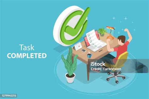 3d Isometric 플랫 벡터 개념적 그림 잘 수행된 작업 설문지에 대한 스톡 벡터 아트 및 기타 이미지 설문지 완성 측량사 Istock