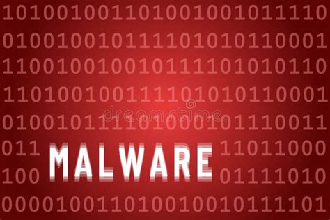 Malware Binary Code Abstract Red Background Banner In Web Security