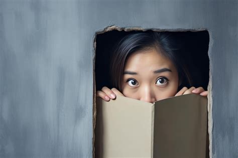 Premium Photo Unveiling Knowledge Enchanting Asian Woman Unveils The World Of Learning Behind