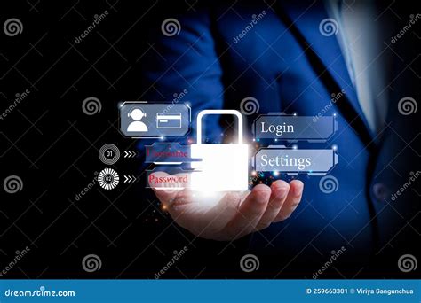 Cybersecurity And Data Protection Key Lock Concepts Internet Technology Data Privacy Stock Image