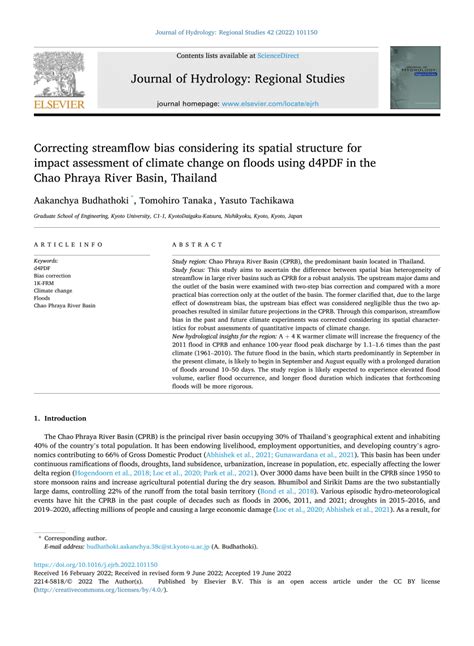 Pdf Correcting Streamflow Bias Considering Its Spatial Structure For Impact Assessment Of