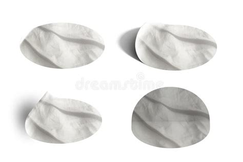 Blank Glued Paper Sticker Tag Label Texture Set Stock Illustration Illustration Of Realistic