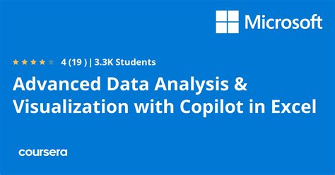Advanced Data Analysis And Visualization With Copilot In Excel Coursera