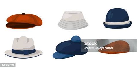 남성용 및 여성용 모자 패션 의류 빈티지 캡과 파나마 신사 숙녀 여러분 머리는 컬렉션을 착용하고 있습니다 여름과 가을 액세서리 복고풍 머리 장식 벡터 모자 세트 0명에 대한