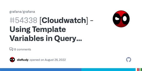 Cloudwatch Using Template Variables In Query Dimensions Breaks