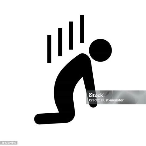 무릎을 꿇고 우울한 사람의 실루엣 아이콘 벡터 걱정하는에 대한 스톡 벡터 아트 및 기타 이미지 걱정하는 검은색 고독 개념 Istock