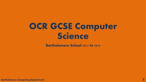 Ocr Gcse Computer Science Introduction Pptx Programming Languages